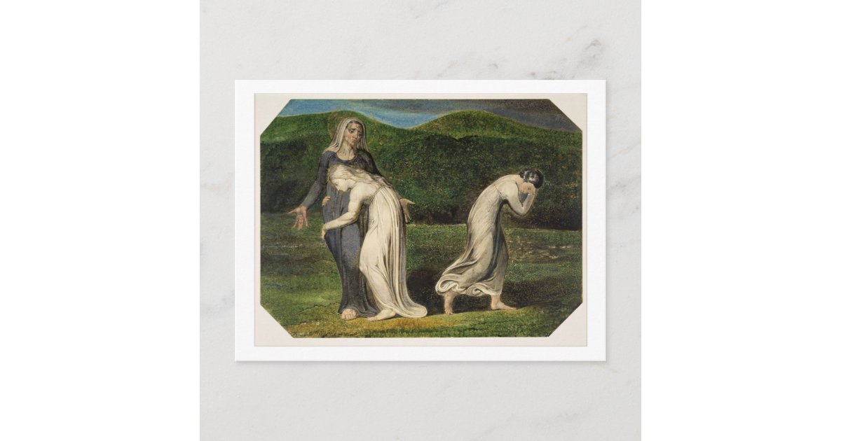 William Blake | Naomi entreating Ruth and Orpah to Postcard | Zazzle