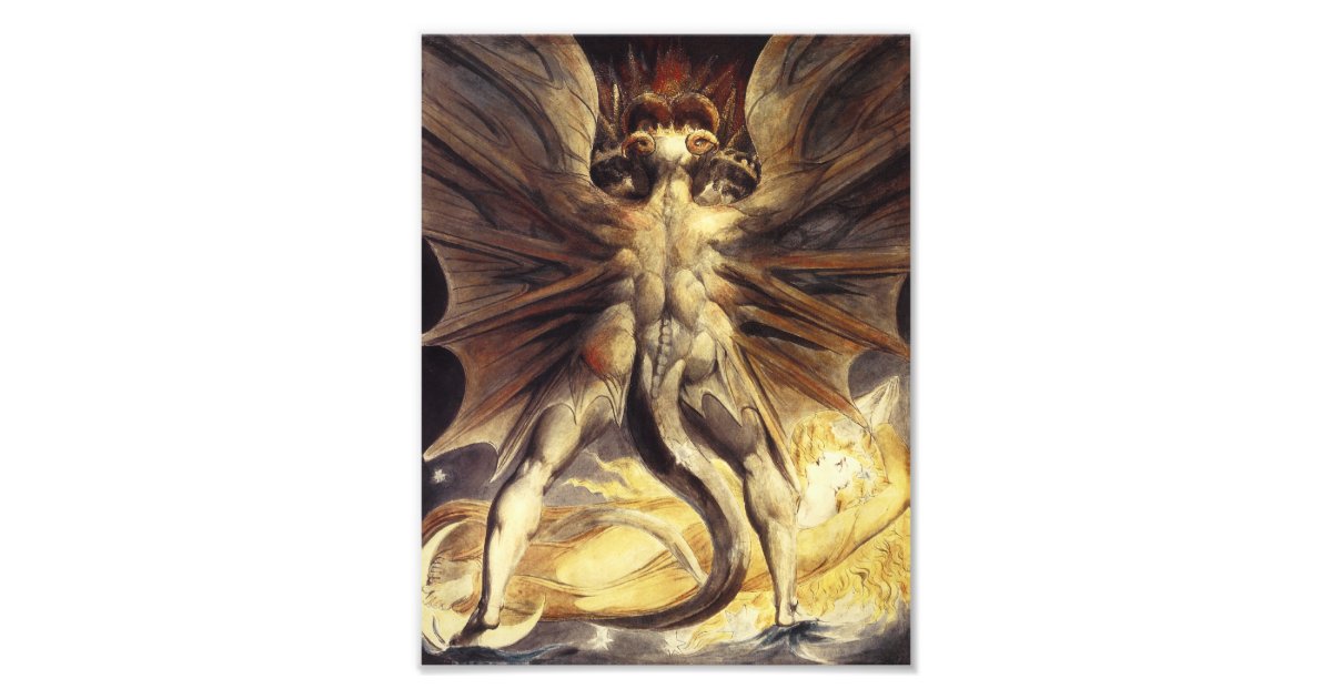 William Blake Red Dragon Print | Zazzle
