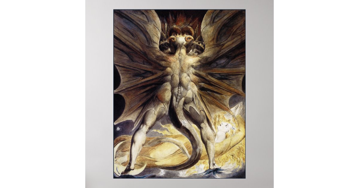 William Blake: The Great Red Dragon Poster | Zazzle