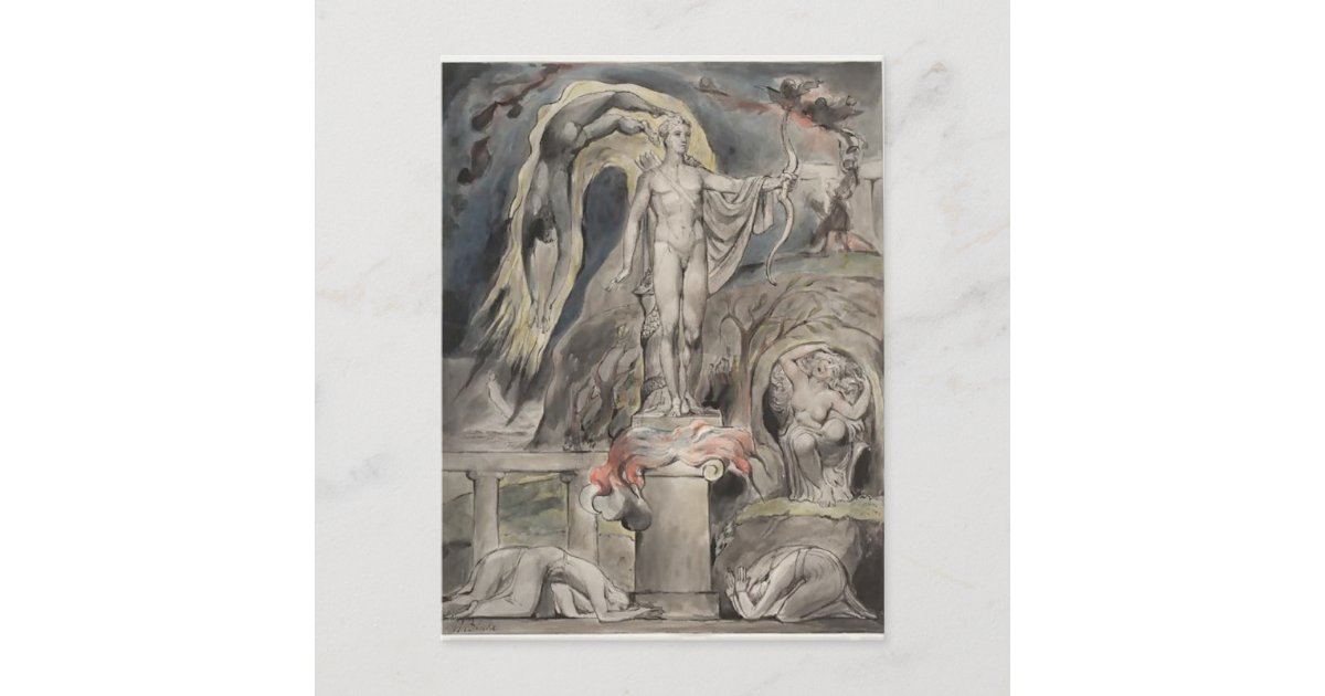William Blake- The Shrine of Apollo Postcard | Zazzle