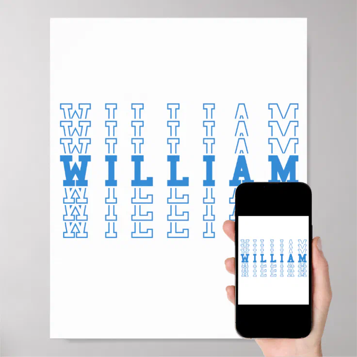 William Custom Boy Name Poster | Zazzle