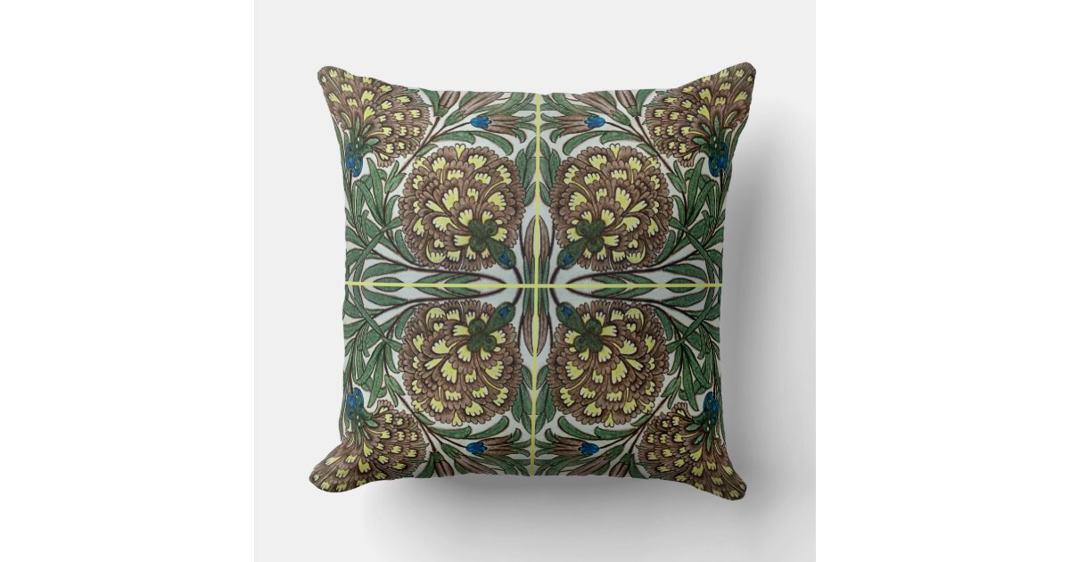 William De Morgan Victorian Cushions | Zazzle