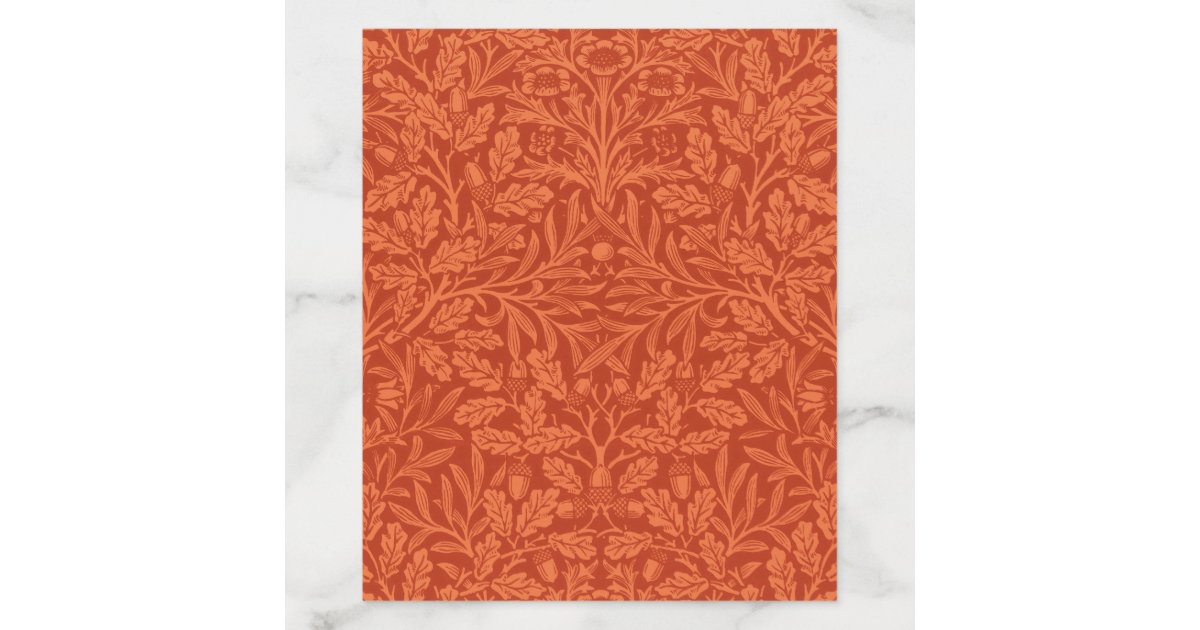 William Morris Acorn Wallpaper Nature Design Envelope Liner | Zazzle