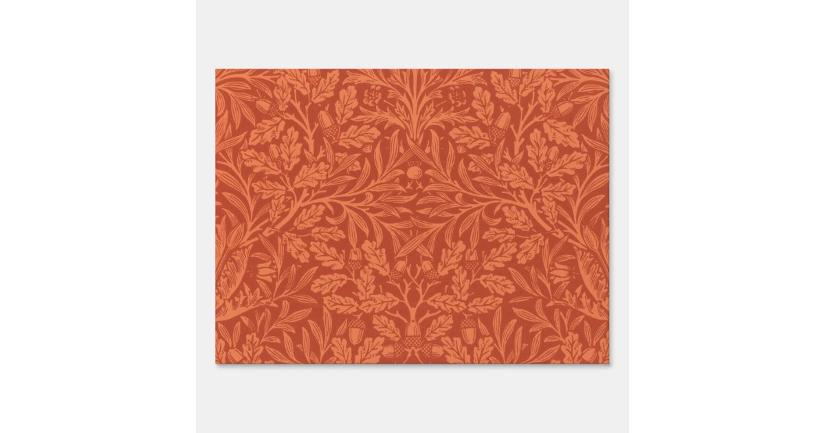 William Morris Acorn Wallpaper Nature Design Sign | Zazzle