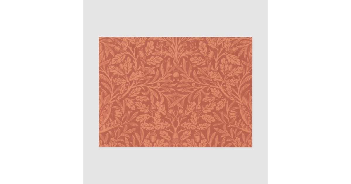 William Morris Acorn Wallpaper Nature Design Tissue Paper | Zazzle