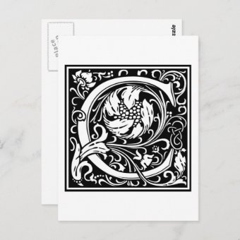 William Morris Alphabet “C” Postcard | Zazzle