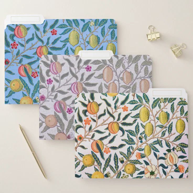 William Morris, Art Nouveau Fruit tree File Folder | Zazzle