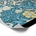 William Morris,art nouveau pattern, seaweed,blue,f Poster | Zazzle