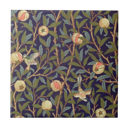 William Morris Bird And Pomegranate Ceramic Tile | Zazzle.com