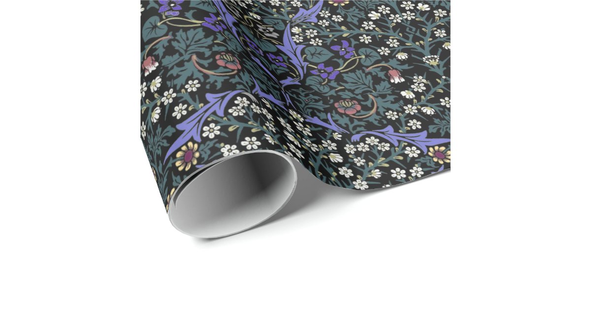 William Morris Blackthorn Victorian Wallpaper Wrapping Paper | Zazzle