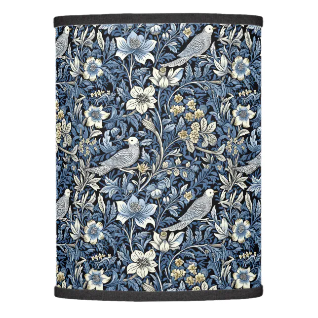 William Morris Blue Foliage Pattern Wallpaper Lamp Shade | Zazzle