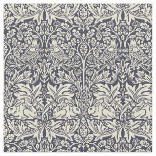 William Morris Brer Rabbit Vintage Red Pattern Fabric | Zazzle