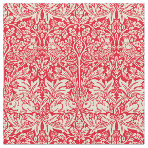 William Morris Brer Rabbit Vintage Blue Pattern Fabric | Zazzle