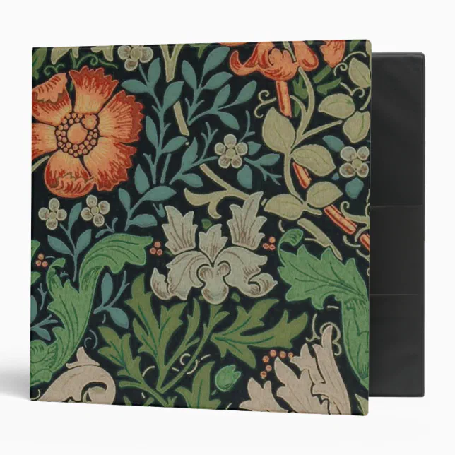William Morris Compton Wallpaper Classic Binder | Zazzle