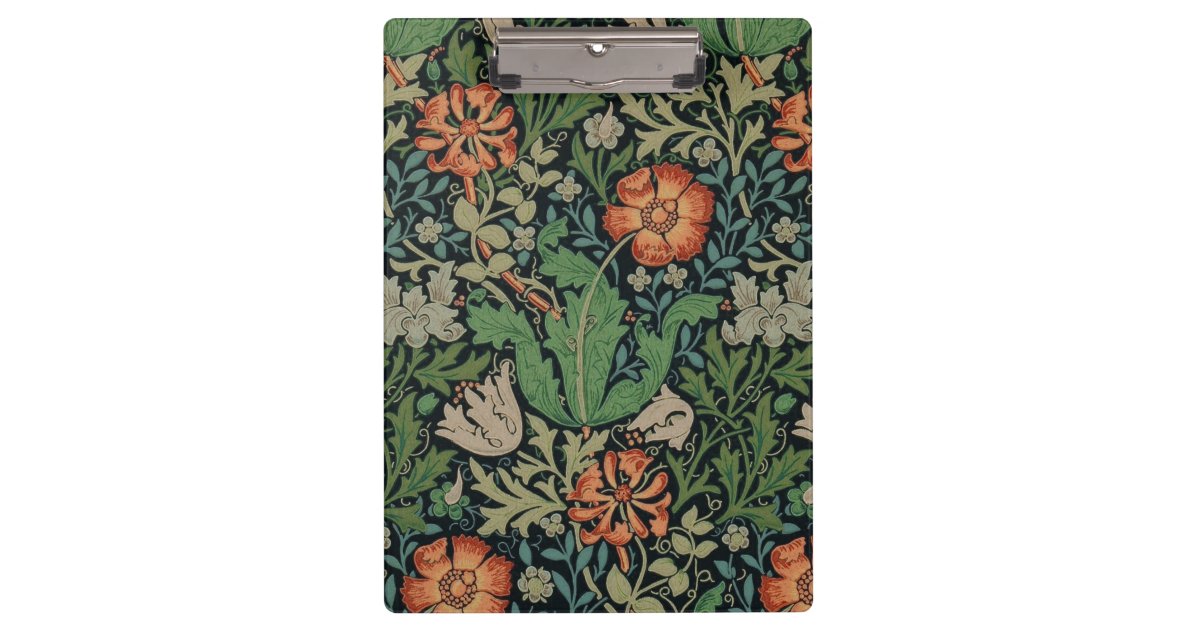William Morris Compton Wallpaper Classic Clipboard | Zazzle
