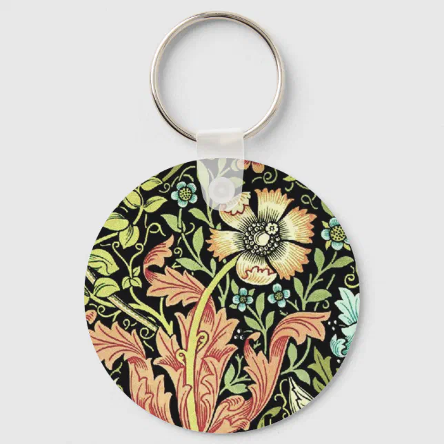 William Morris Compton Wallpaper Classic Keychain | Zazzle