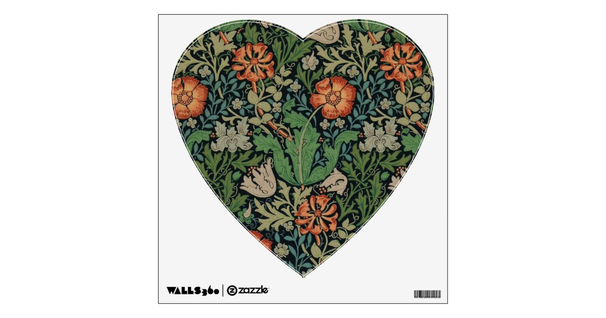 William Morris Compton Wallpaper Classic Wall Decal | Zazzle