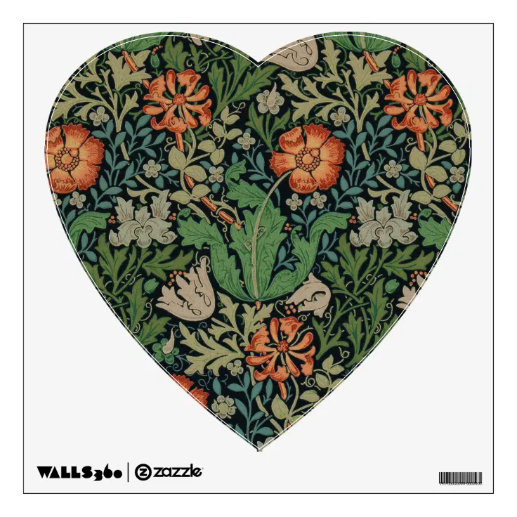 William Morris Compton Wallpaper Classic Wall Decal | Zazzle