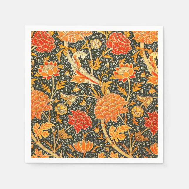William Morris Cray Wallpaper Pattern Paper Napkins | Zazzle