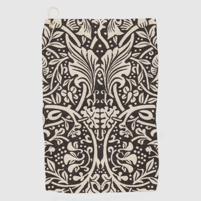 William Morris Daffodil Floral Wallpaper Golf Towel | Zazzle