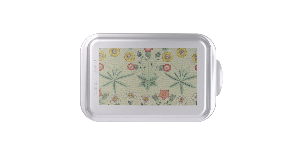 William Morris Daisy Floral Wallpaper Pattern Cake Pan | Zazzle