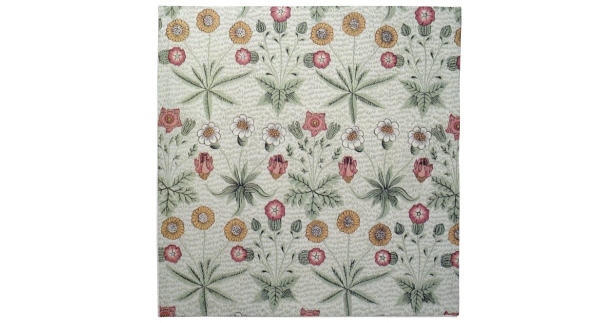 William Morris Daisy Floral Wallpaper Pattern Cloth Napkin | Zazzle
