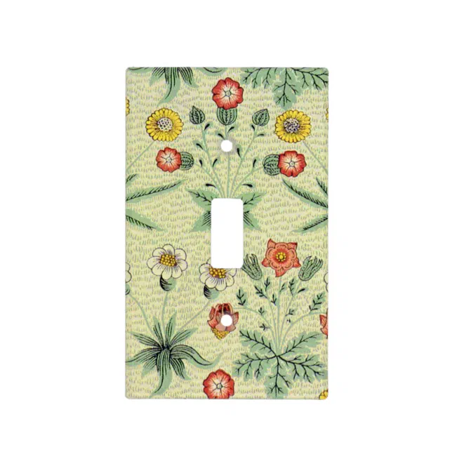 William Morris Daisy Floral Wallpaper Pattern Light Switch Cover | Zazzle