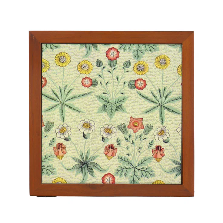 William Morris Daisy Floral Wallpaper Pattern Pencil/Pen Holder | Zazzle