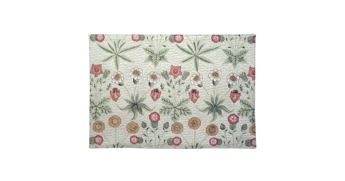 William Morris Daisy Floral Wallpaper Pattern Placemat | Zazzle
