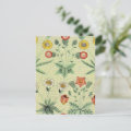 William Morris Daisy Floral Wallpaper Pattern Postcard | Zazzle