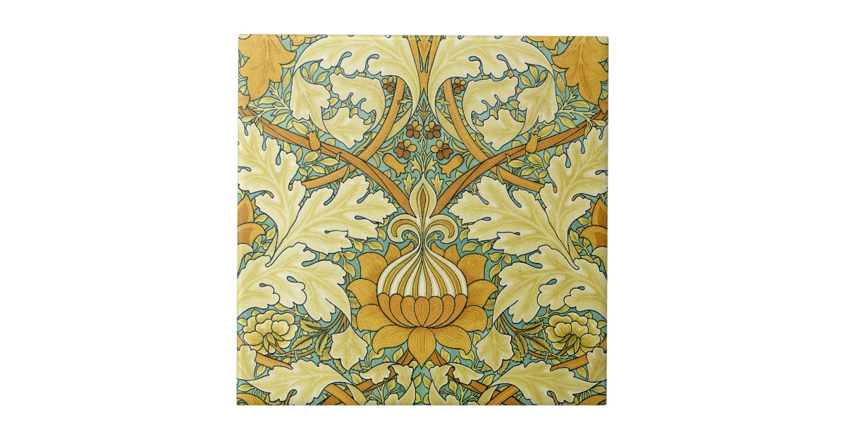 William Morris Design #11 Tile | Zazzle