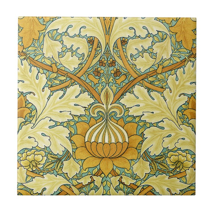 William Morris Design #11 Tile | Zazzle