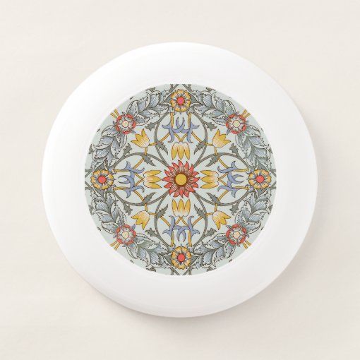 William Morris Floral Circle Flower Illustration Wham-O Frisbee | Zazzle