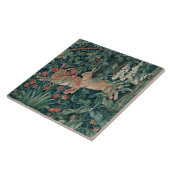 William Morris Forest Rabbits Floral Ceramic Tile | Zazzle