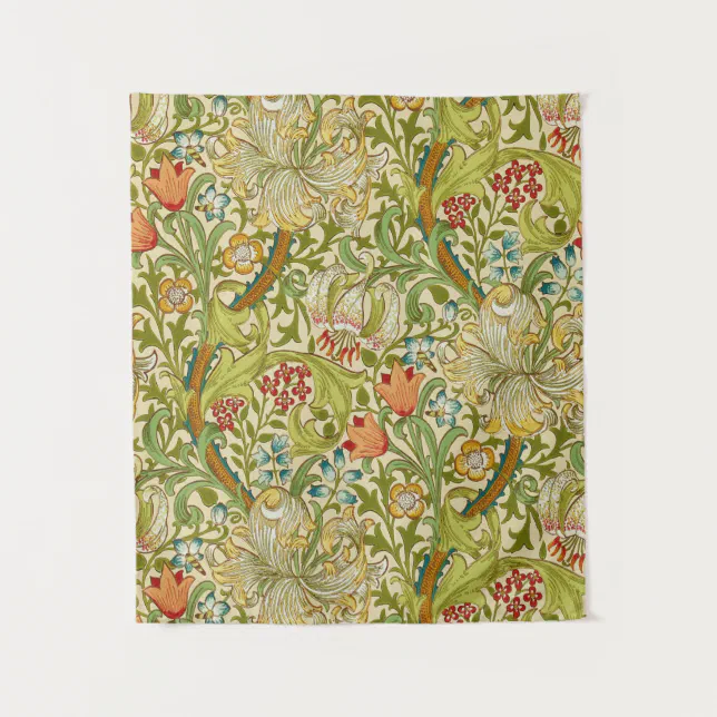 William Morris Golden Lily Vintage Pre-Raphaelite Tapestry | Zazzle