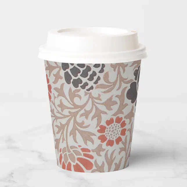 William Morris Grafton Botanic Art Design Paper Cups | Zazzle
