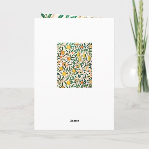 WILLIAM MORRIS "HAPPY BIRTHDAY" GREETING CARD | Zazzle