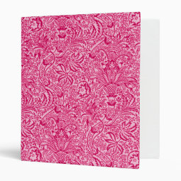 William Morris Indian, Deep Fuchsia Pink Binder | Zazzle