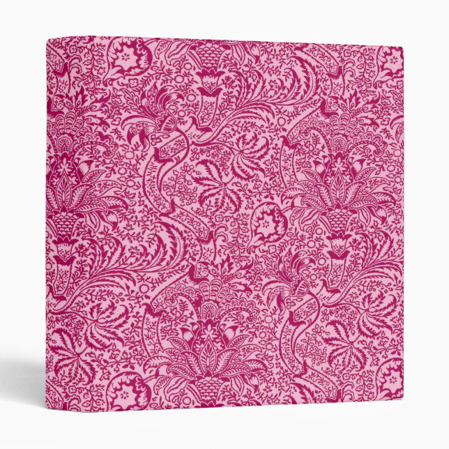 William Morris Indian, Deep Fuchsia Pink Binder | Zazzle