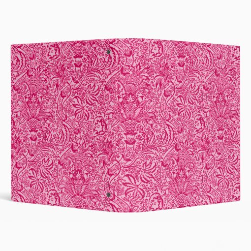 William Morris Indian, Deep Fuchsia Pink Binder | Zazzle