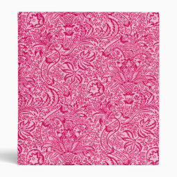 William Morris Indian, Deep Fuchsia Pink Binder | Zazzle