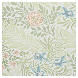 William Morris Vintage Larkspur Pattern Fabric | Zazzle