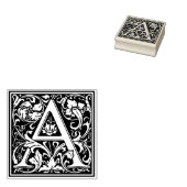 William Morris Letter A Monogram Rubber Stamp | Zazzle