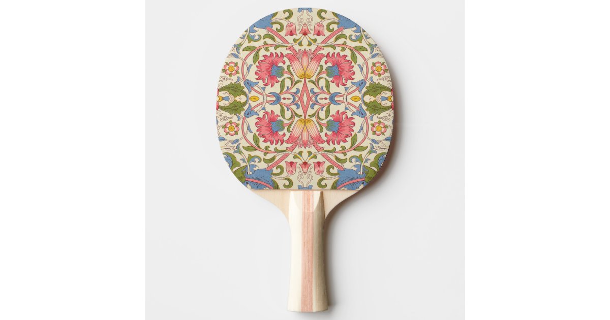 William Morris Lodden Spring Wallpaper Art Ping Pong Paddle | Zazzle