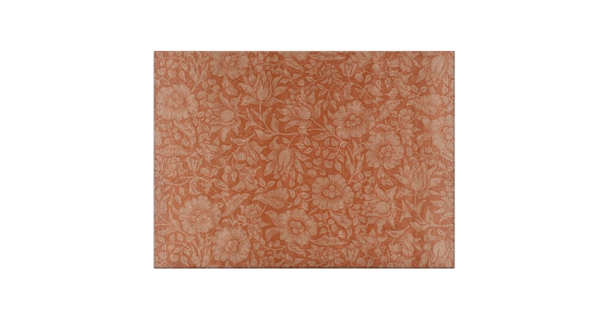 William Morris Mallow Floral Wallpaper Design Cutting Board | Zazzle