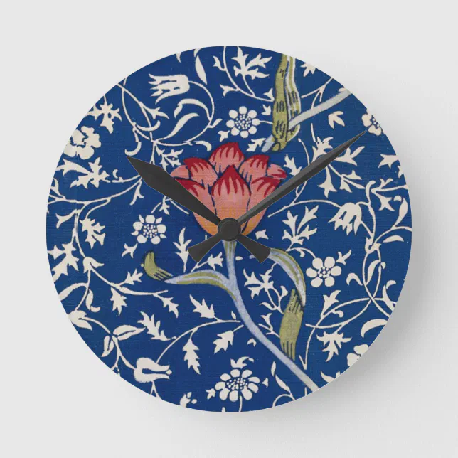 William Morris Medway Pattern Round Clock | Zazzle
