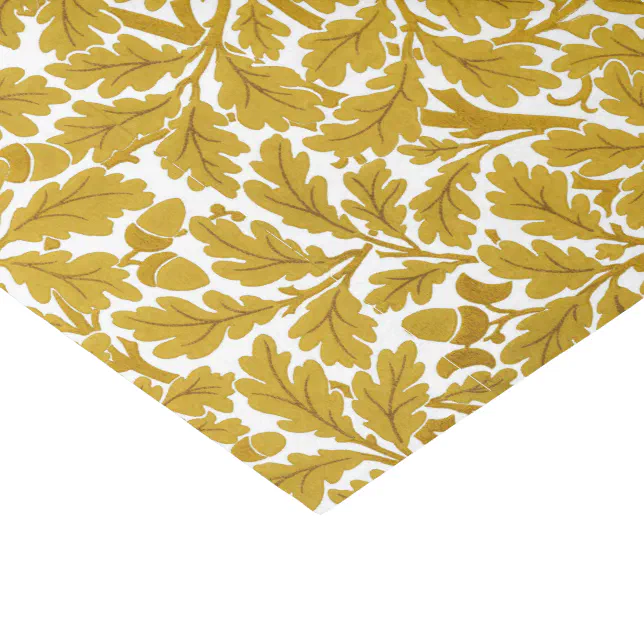 William Morris Oak Leaves, Mustard Yellow & White Tissue Paper | Zazzle
