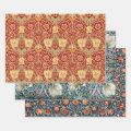William Morris Pack 6 Wrapping Paper Sheets | Zazzle