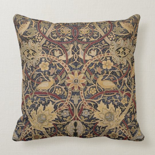 William Morris Pattern Cotton Throw Pillow | Zazzle.com