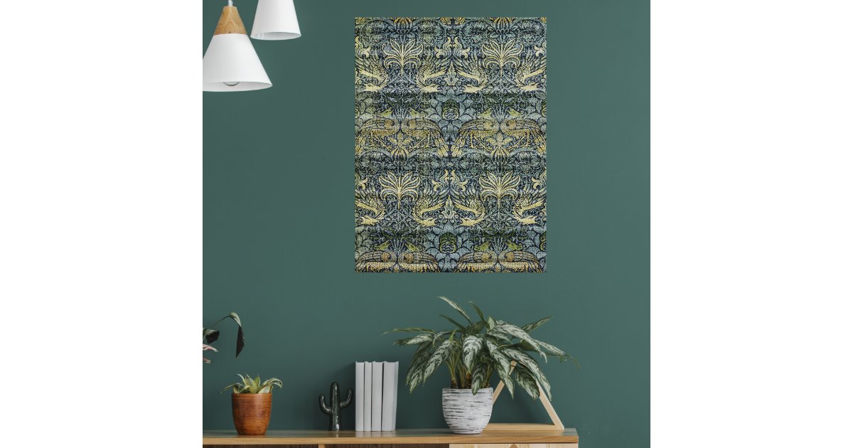 William Morris Peacock and Dragon Poster | Zazzle